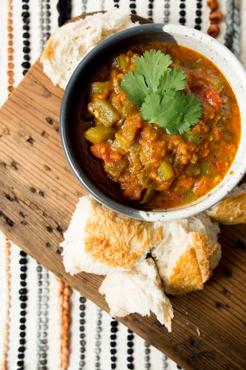 Taktouka: Green Pepper and Tomato Salad