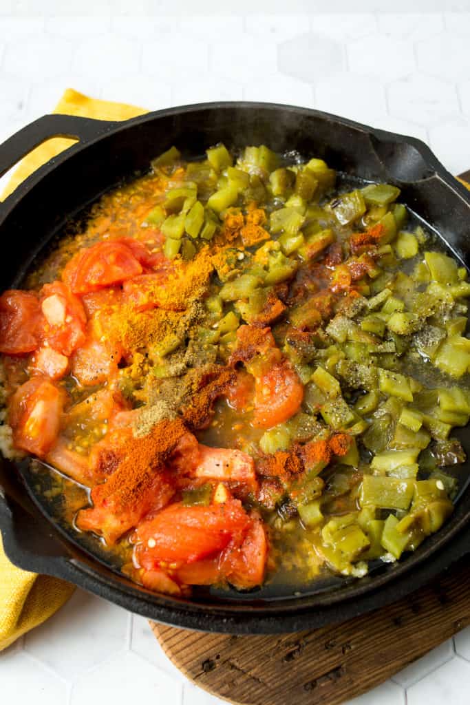 Taktouka: Green Pepper and Tomato Salad