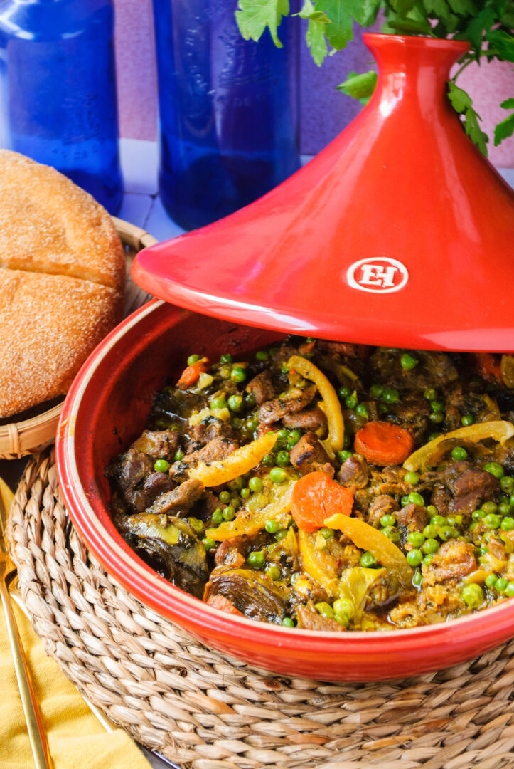 Beef and Artichoke with Green Pea Tajine