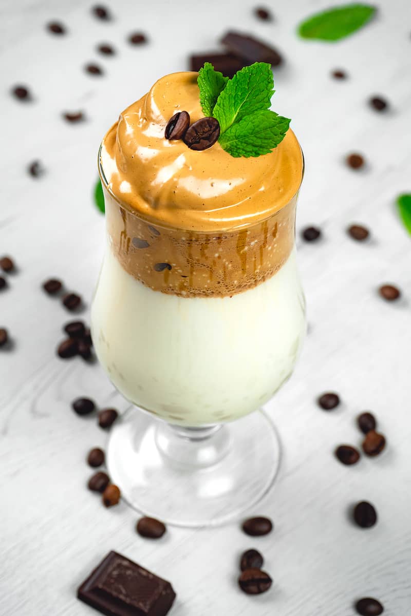 Easy Mint Chocolate Iced, Whipped Coffee