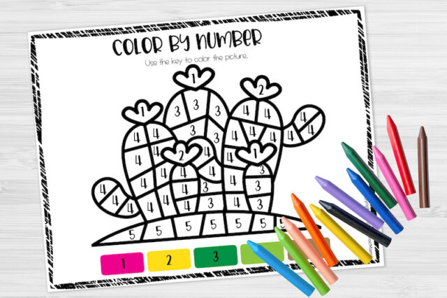 Cactus Coloring Sheets for Kids