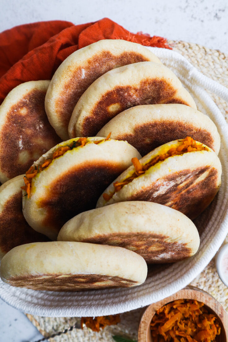 Spicy Carrot Stuffed Batbout