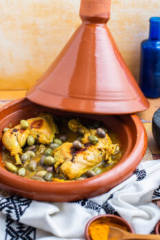Moroccan Chicken and Olive Tajine with Preserved Lemons