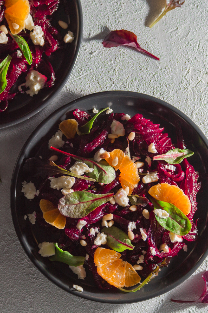 Moroccan Beet and Orange Salad with Pomegranate Seeds