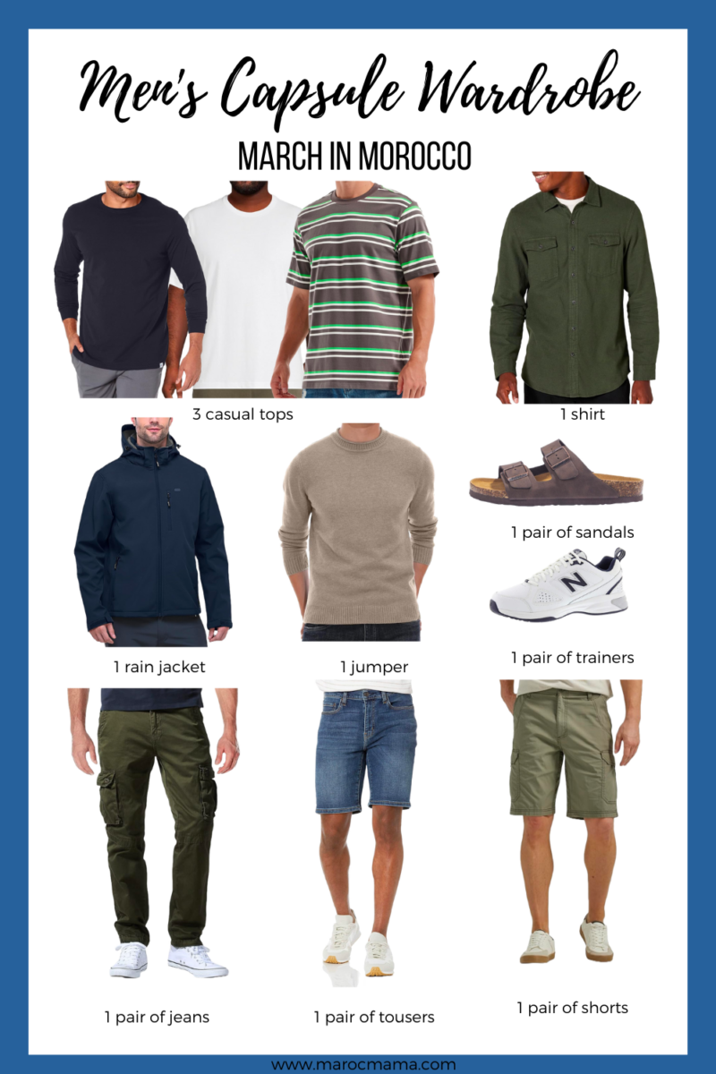 What to Pack for Morocco in March: Men’s Capsule Wardrobe - MarocMama
